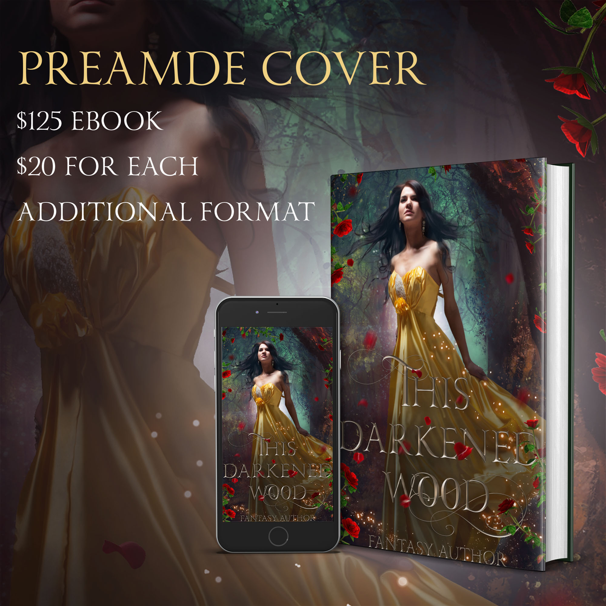 This Darkened Wood Premade Cover SOLD - Dragonpen Press